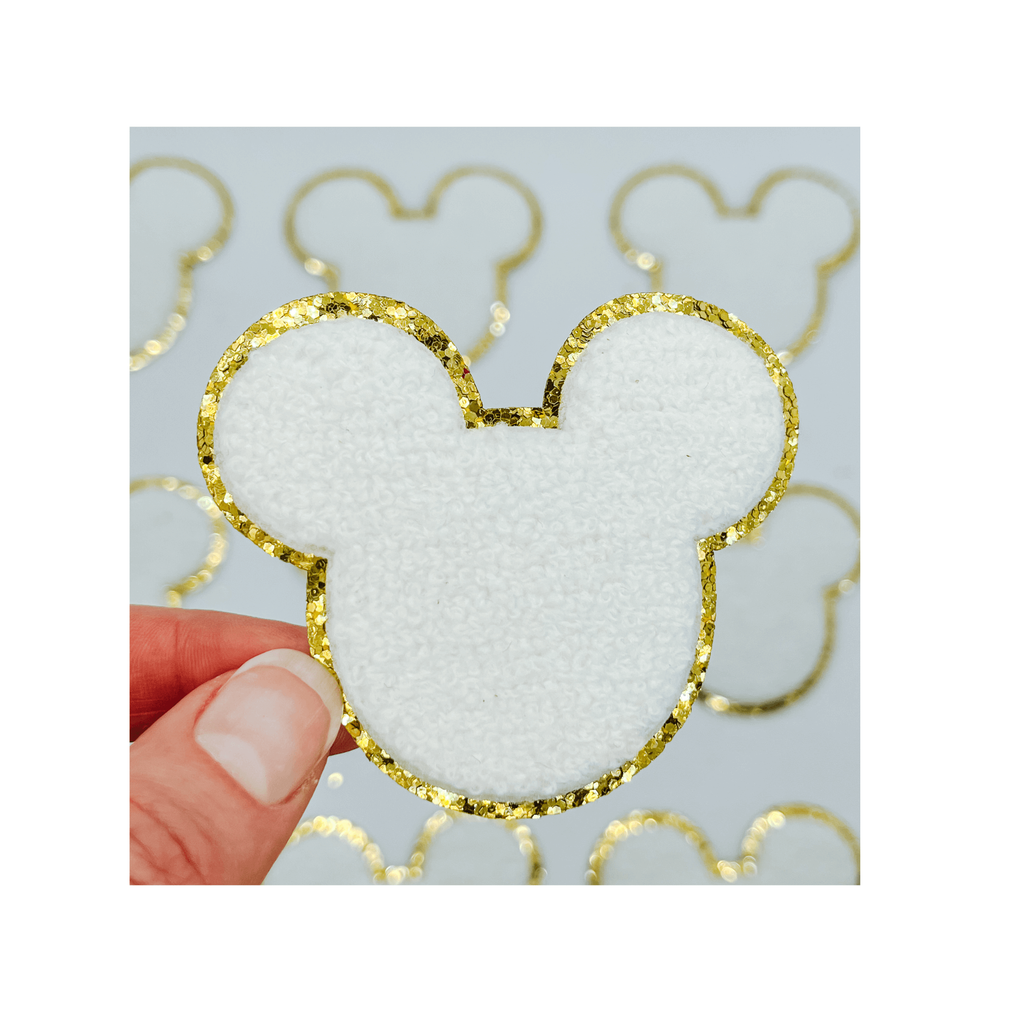 White Mouse Head Patch