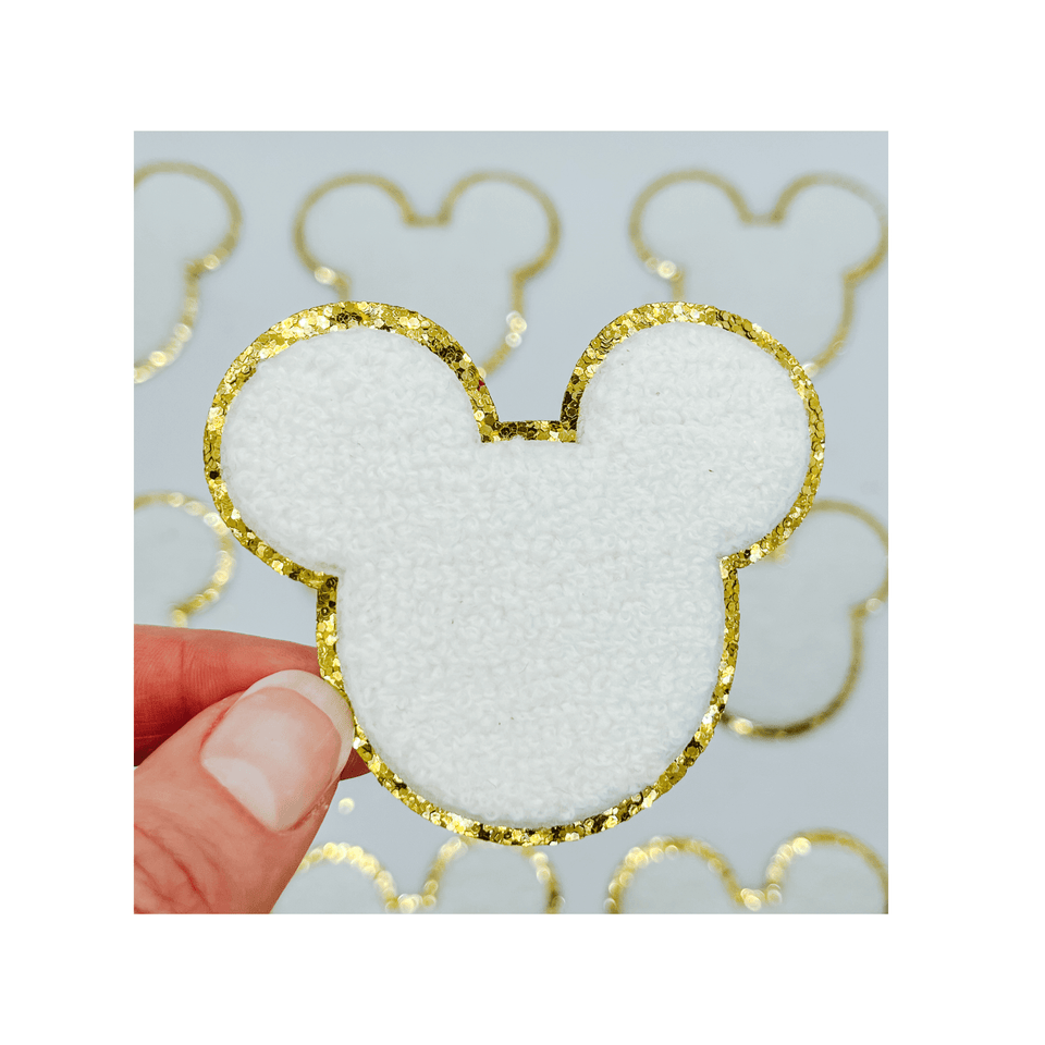 White Mouse Head Patch